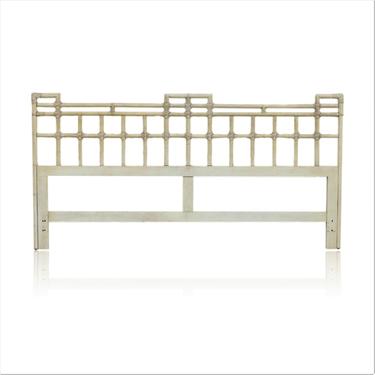 Vintage 1970s Ficks Reed Chinoiserie Rattan Queen Headboard | Verona ...