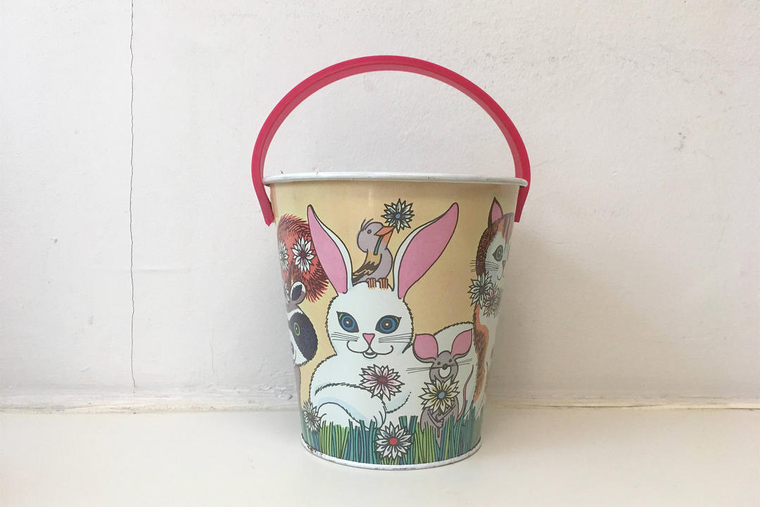 Vintage Animals Metal Sand Pail Chein Tin Beach Sand Pail 1960 | Check ...