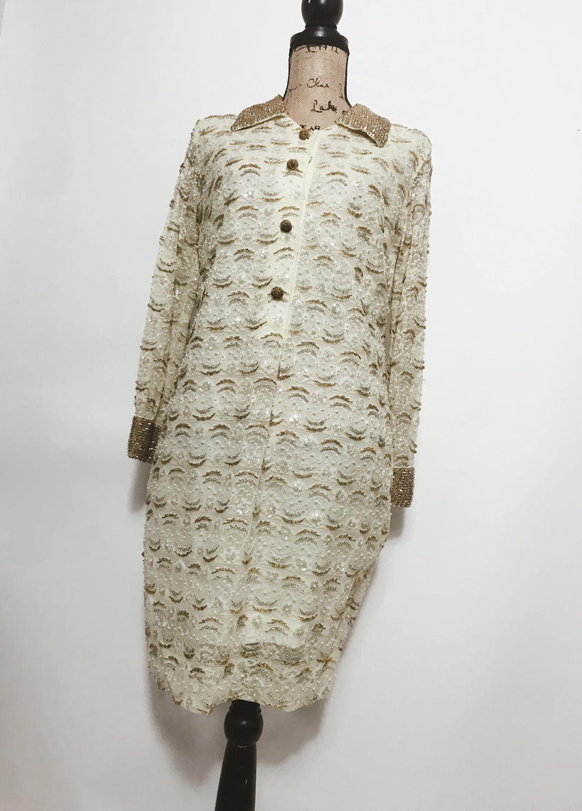 Vintage Beaded Regalia Import Dress, 1960s | Chic Beat Vintage | Boston, MA