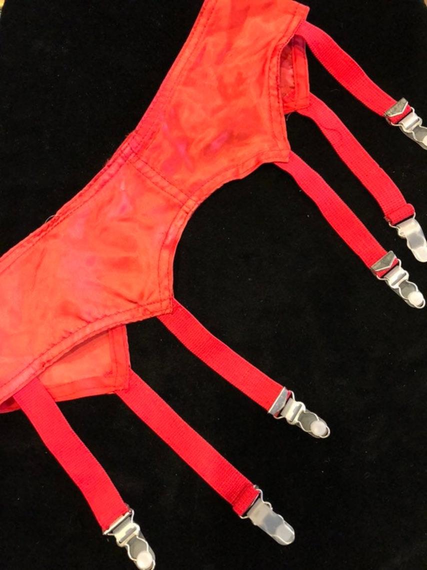 1950s Red Satin Garter Belt Rare 6 Garters | The Girl Can't Help It ...