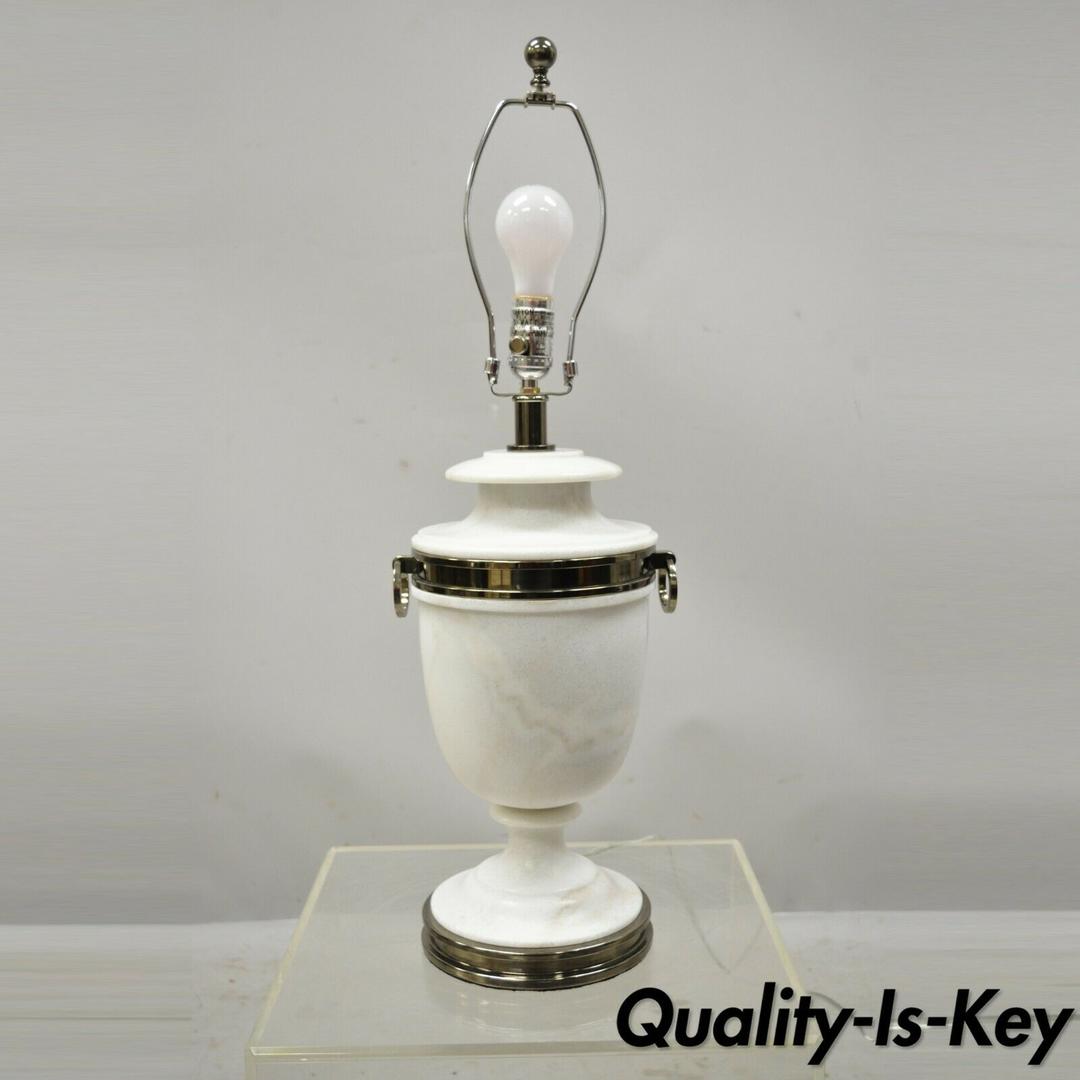 Ralph Lauren Neoclassical Solid Marble Urn Form Gunmetal Table Lamp ...