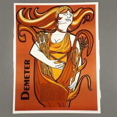 1972 Demeter Poster Greek Mythology Laminate The Perfection Form ...