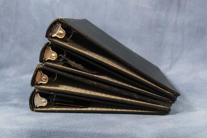 Lot of Vintage 1.5" Black Three Ring Piano Hinge Binders, Heavy Duty ...