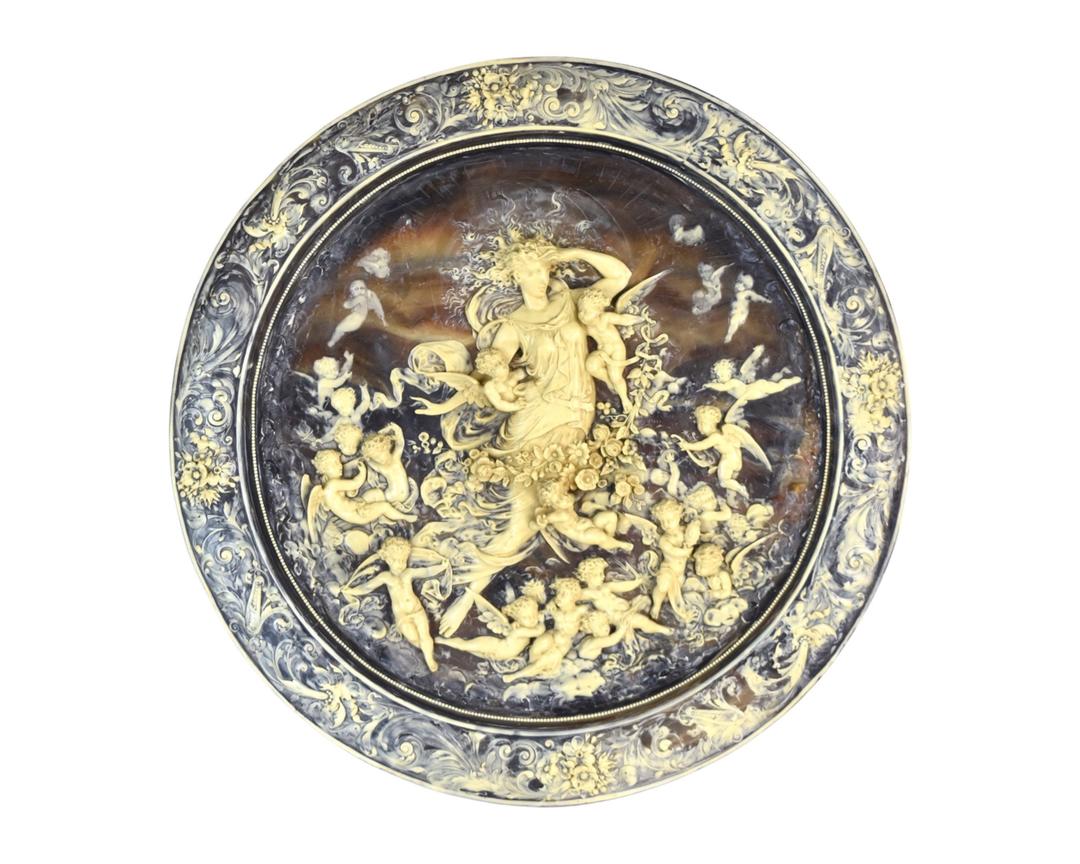 Classical Greek Incolay Cameo Wall Plaque Latona Goddess of the ...