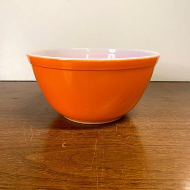 Vintage Pyrex Orange Primary Reverse Multi Color Round Mixing Bowl 402 ...