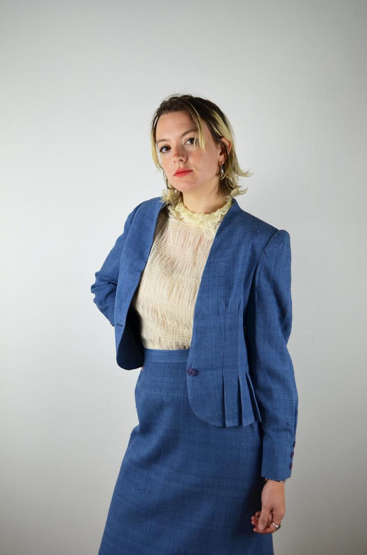 Vintage 80s Suit Set / Vintage 80s Skirt Suit Set Jacket | Erratic ...