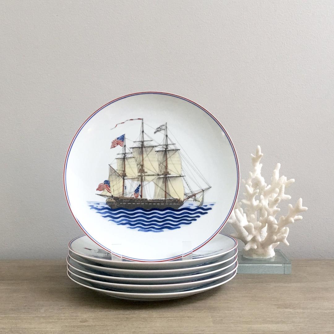 Mottahedeh Porcelain Ship Plates China Maritime Collection Full Set of ...