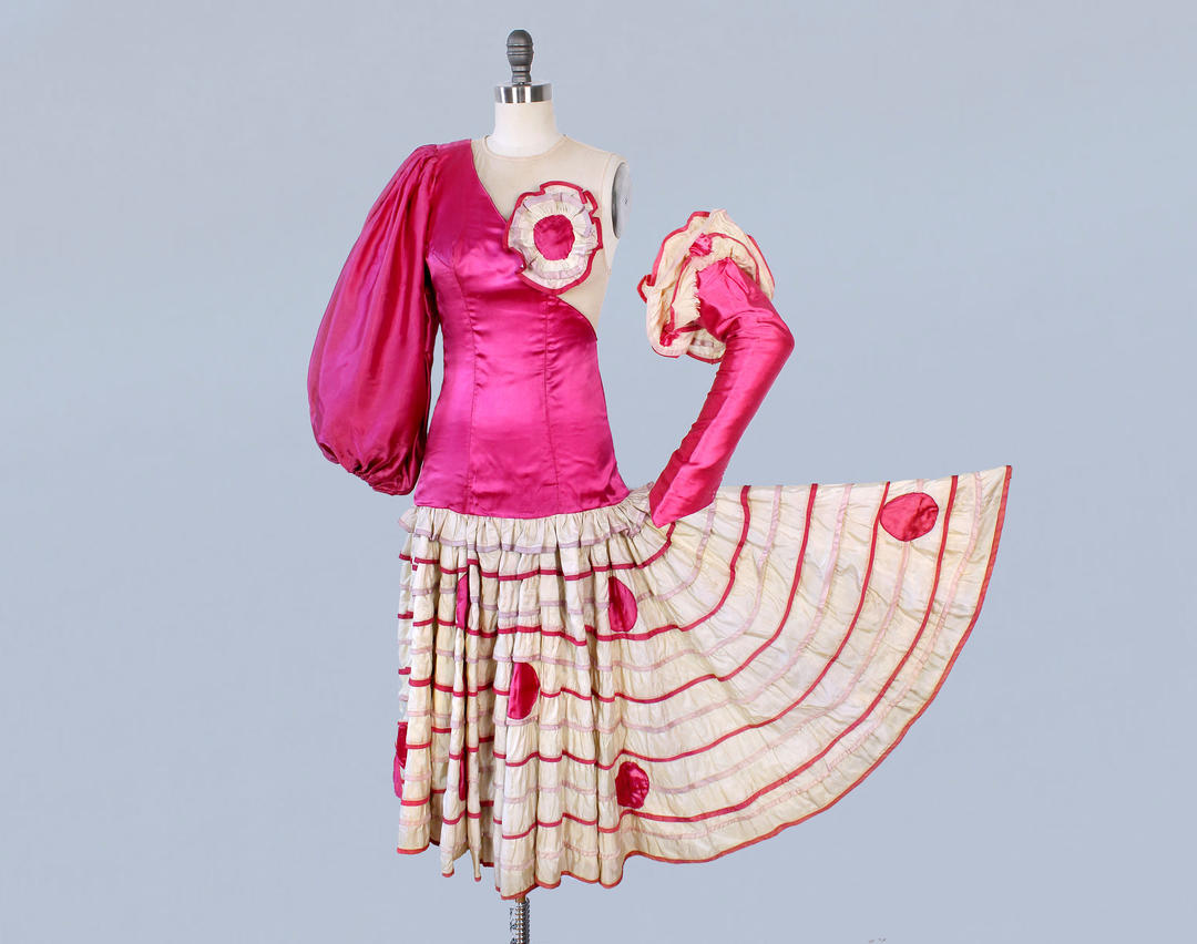 RARE! 1940s Showgirl Costume / 40s Burlesque HOT PINK Naughty Stage ...