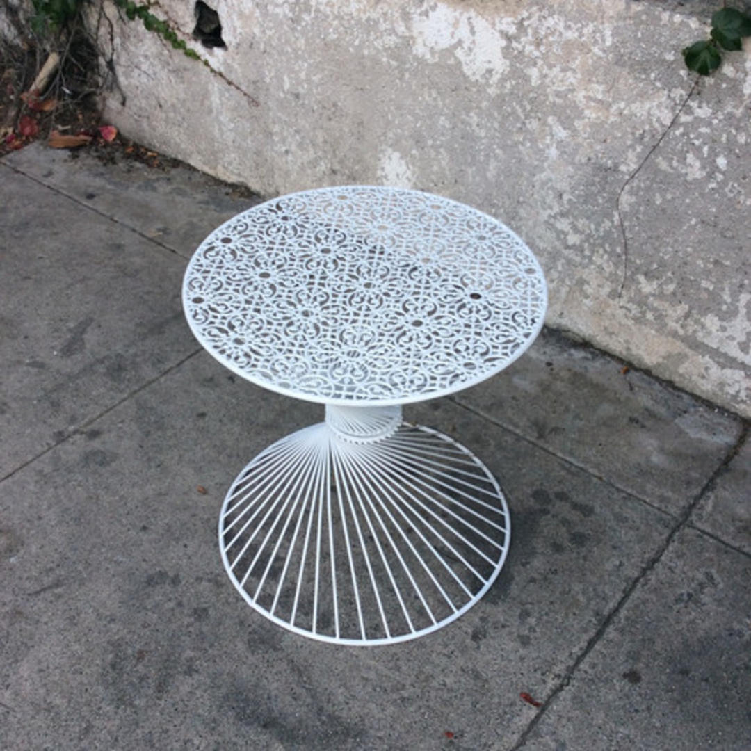 White Patio Side Table | Sunbeam Vintage | Highland Park - Los Angeles, CA