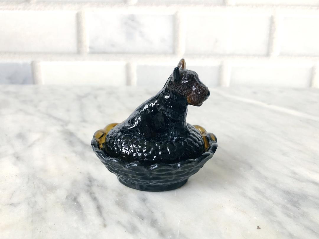 Boyd Glass Scottie Dog Salt Cellar | Antica Market | Frederick, MD