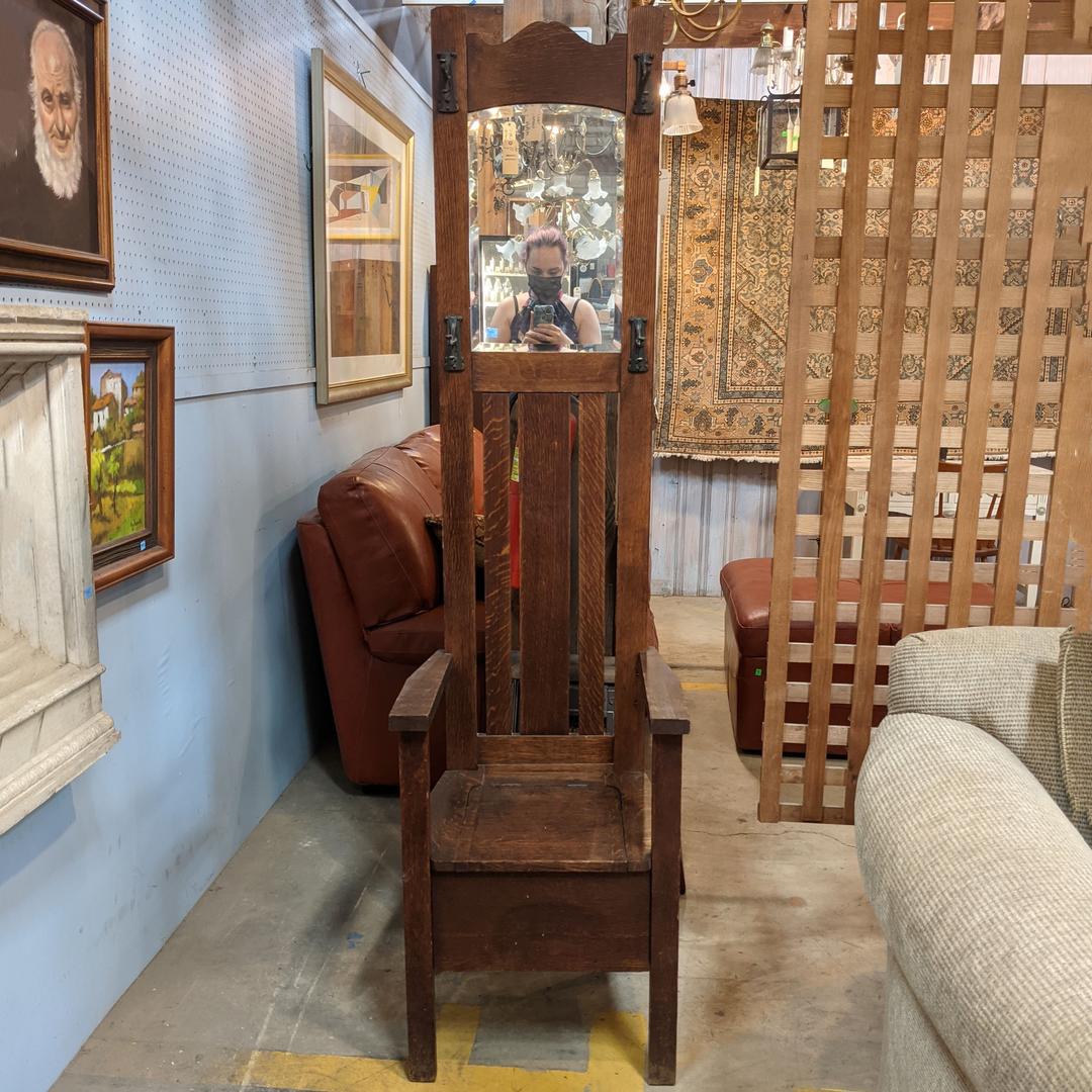 Antique Mission Style Hall Tree | Community Forklift | Edmonston, MD