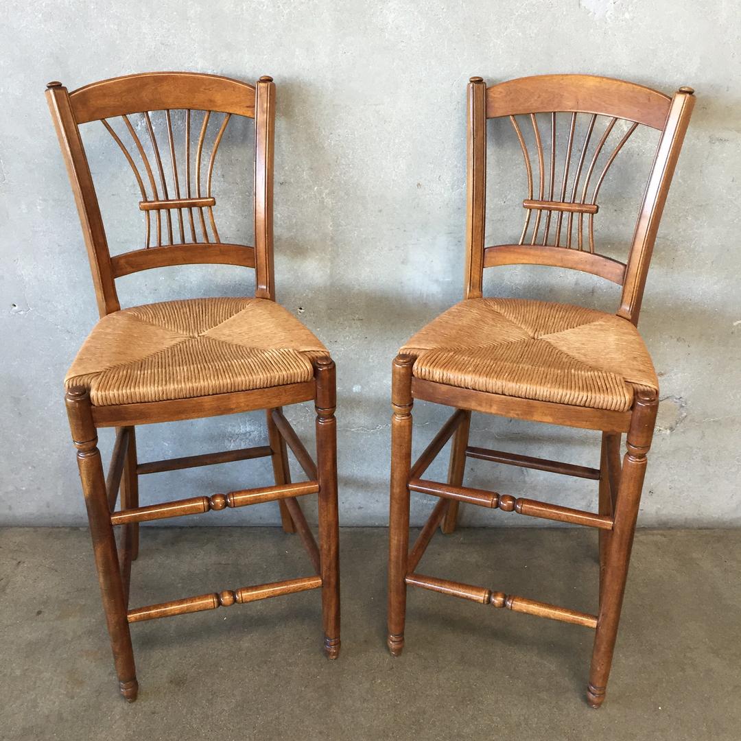 Vintage Ethan Allen Farmhouse Counter Stools | Urban Americana | Long ...