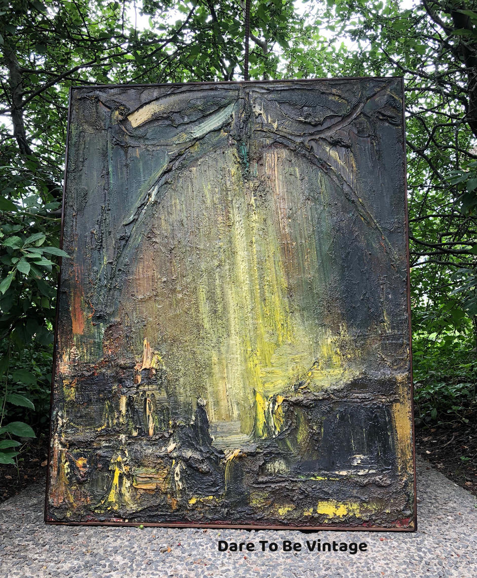 Vintage Abstract Painting by Joachim PROBST c.1967 - Mid Century | Dare ...