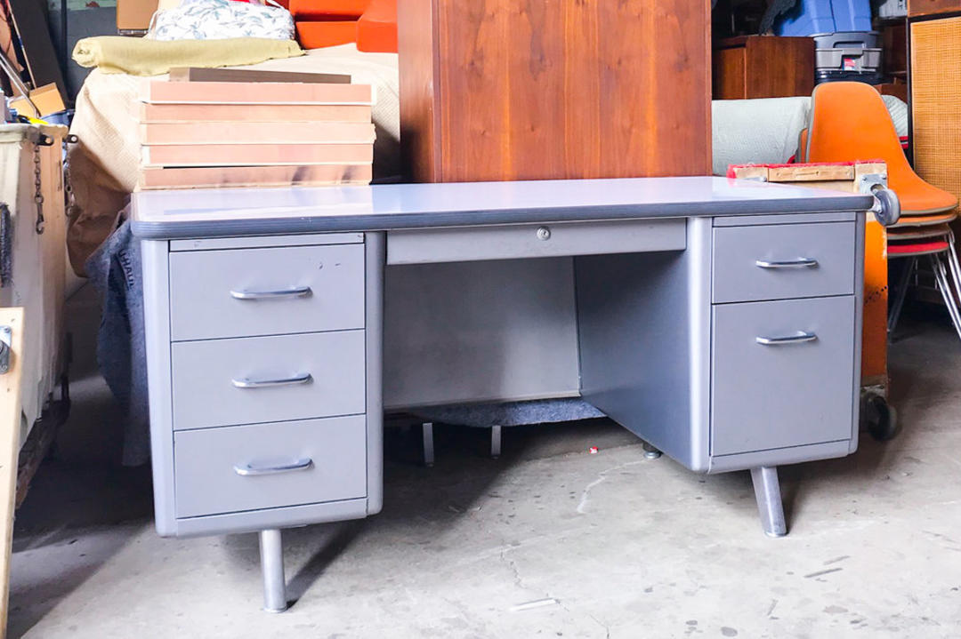 STEEL TANKER DESK | Midcentury Furniture Warehouse of Philadelphia ...