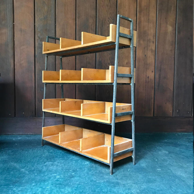 Vintage 1950s Maple Store Display Rack Mercantile Candy Auto Part ...