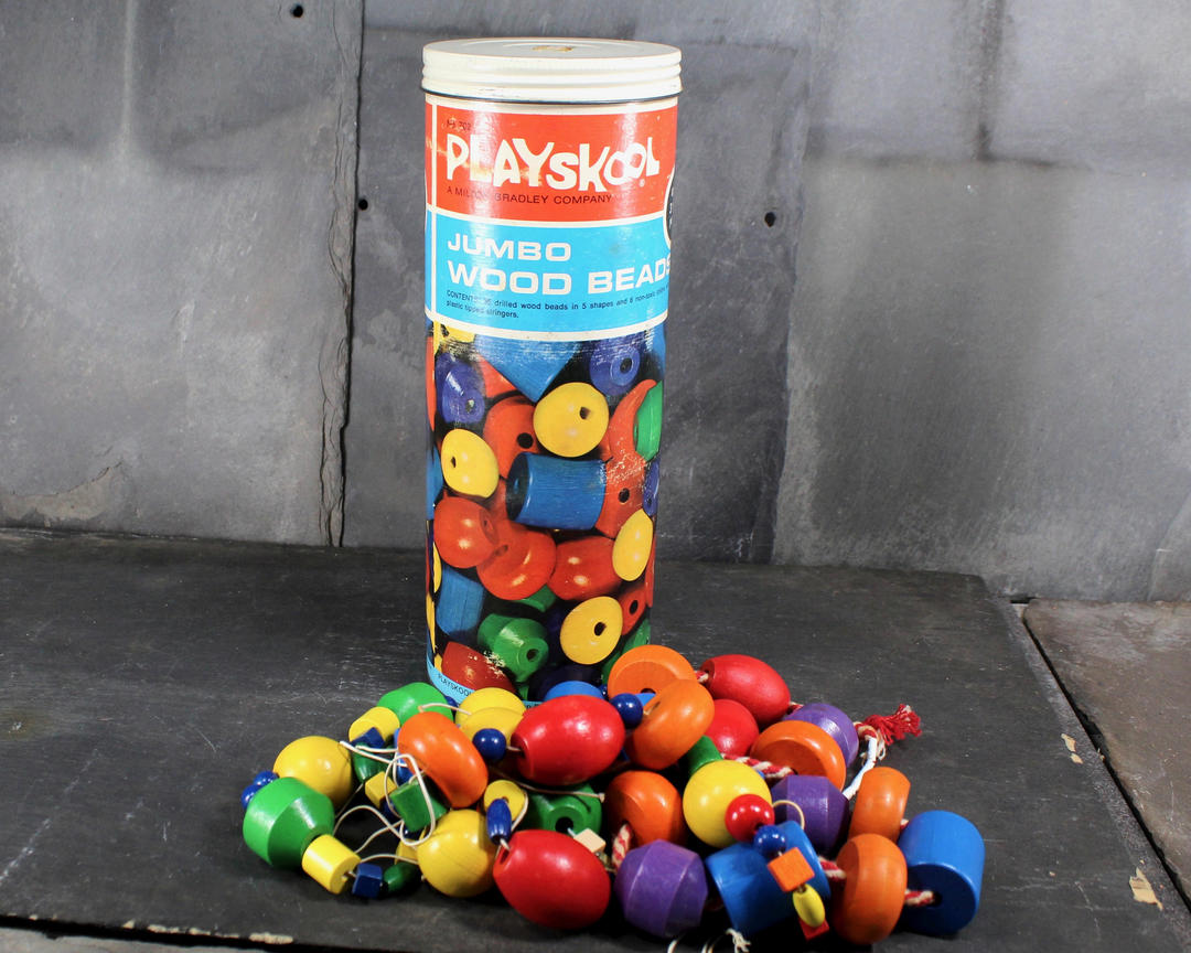 Playskool Wood Beads in Original Package - Vintage Toy Beads | Bixley ...