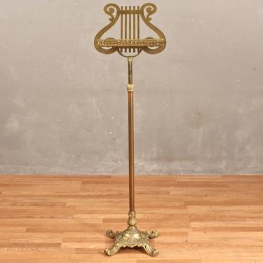 Regency Brass Lyre Music Stand | Furnish Green | Midtown Manhattan ...