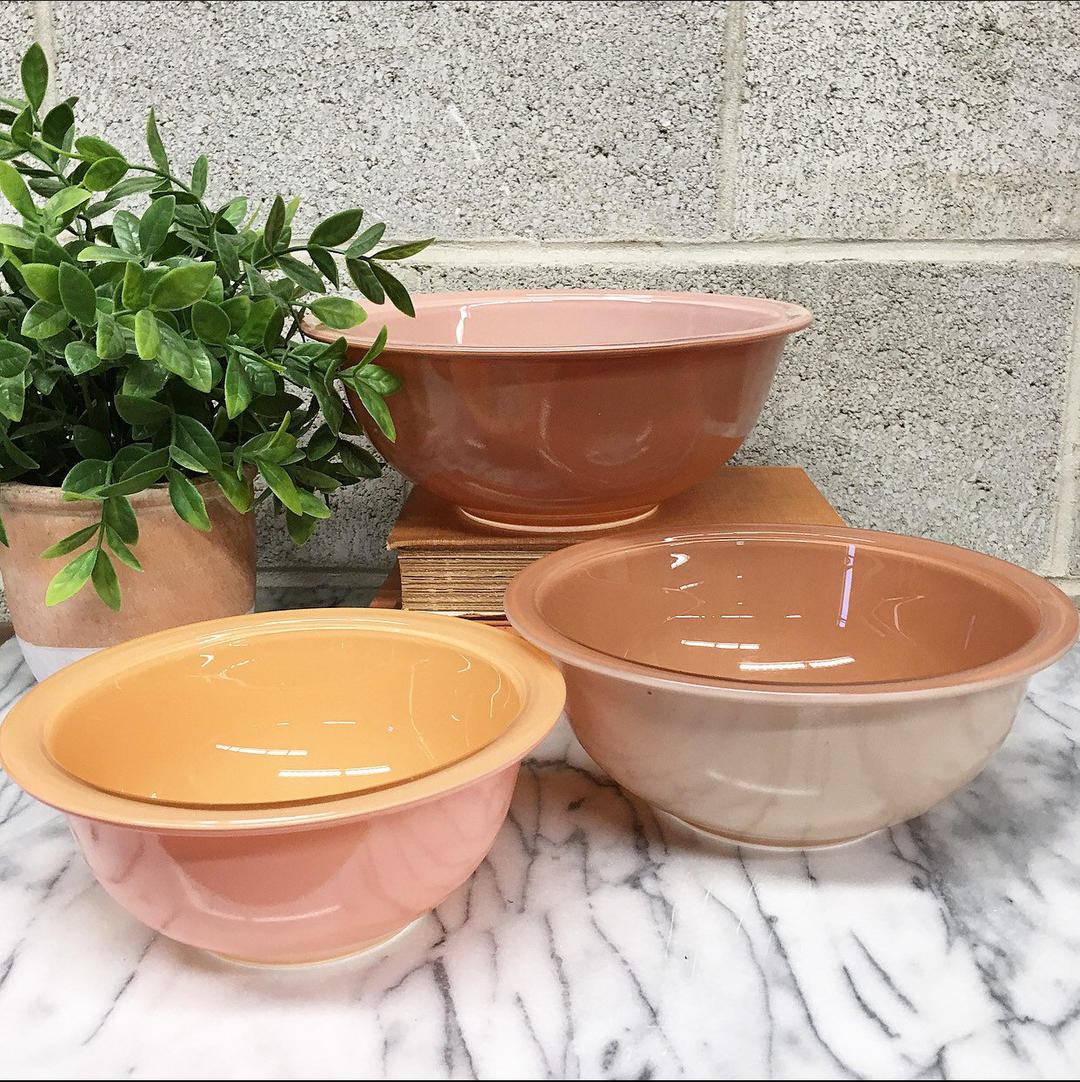 Vintage Mixing Bowls Retro 1980s Pyrex + Corning + Set of 3 + Clear ...