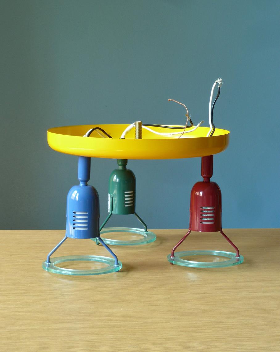1990s Modernist Lighting Ceiling Light Fixture - Primary Colors | Fly ...