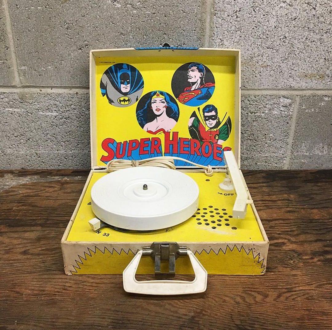 Vintage RARE DC Comics Record Player Retro 1978 Super Hero Superman ...