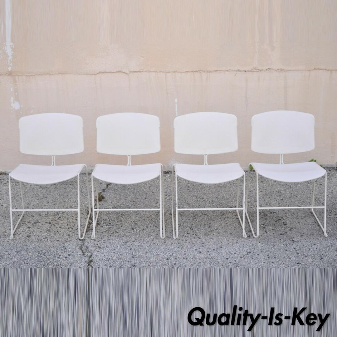 Steelcase Max-Stacker III White Chair Office Stacking Dining Chairs ...
