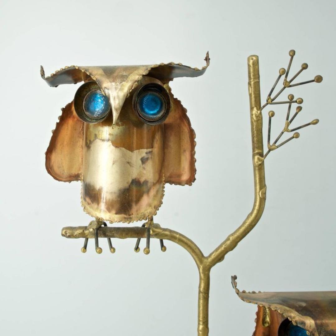 C.Jere Rare Two Owls in Budding Tree Vintage Mid-Century | Brain ...