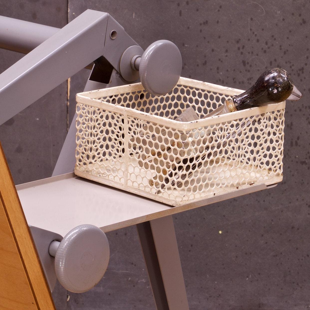 Perforated Metal Architects Box Tool Crate Mid-Century Steel | Brain ...