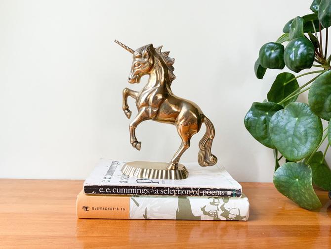 Home Décor Brass Unicorn Statue Vintage Mid Century Modern Brass ...