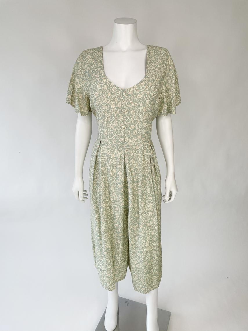 1990's Sage Green Express Cropped Romper | Prototype Vintage | Austin, TX