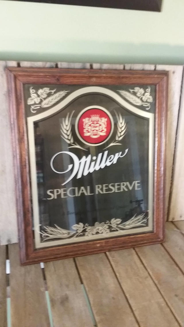 Miller Beer Mirror Sign | Up the Antique Co | Boston