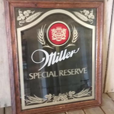 Miller Beer Mirror Sign | Up the Antique Co - Boston | ATTIC