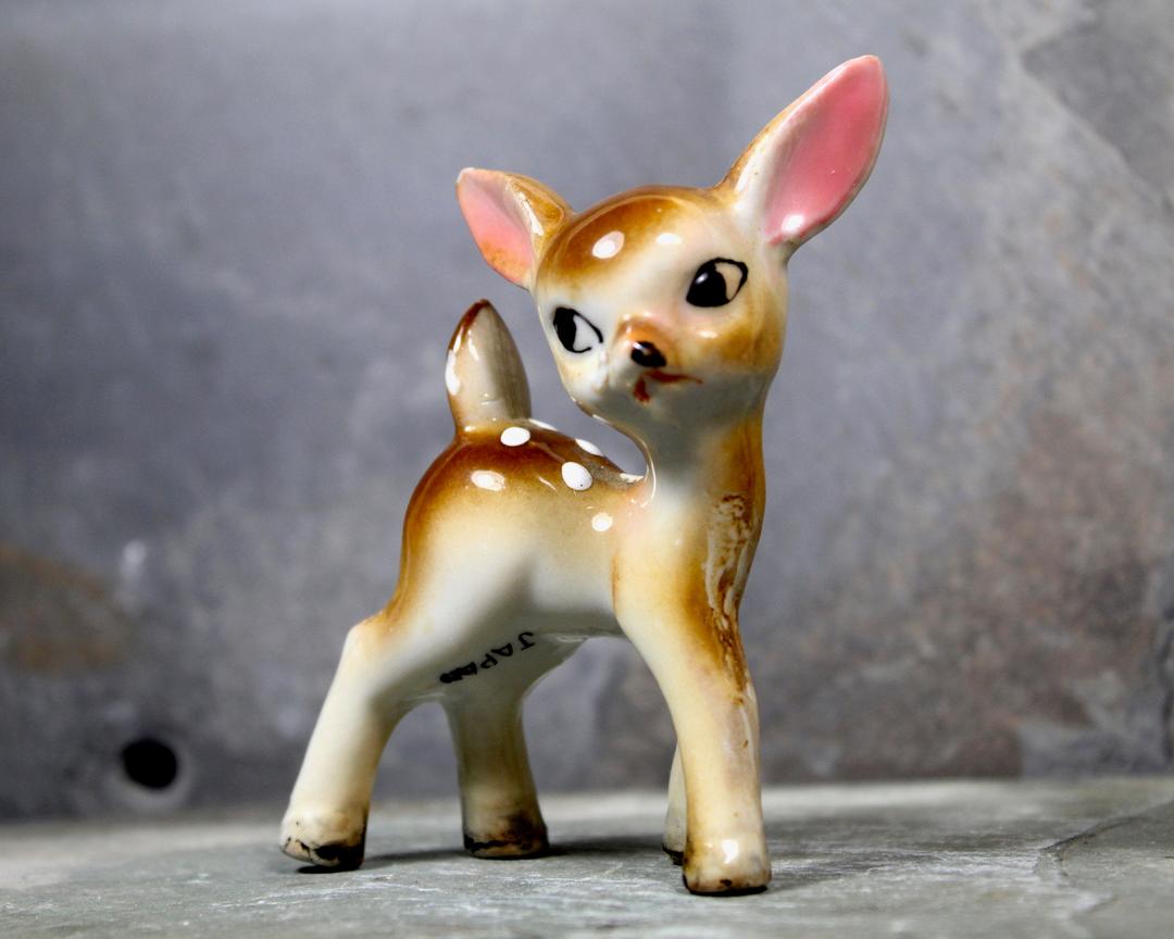 Vintage Ceramic Reindeer - Sweet Rudolph Ceramic Figure - Classic ...