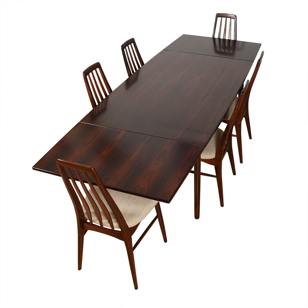 Danish Modern Rosewood Rectangular Expanding Dining Table | Modern ...