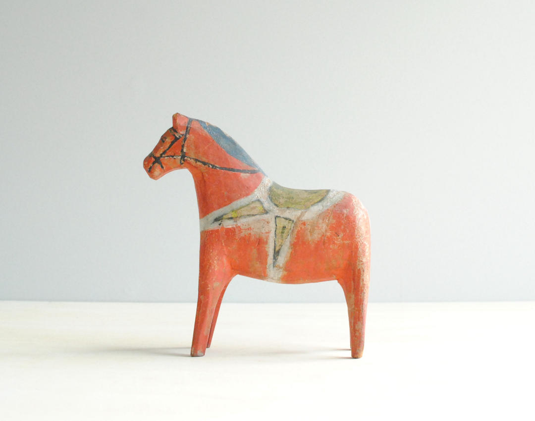 Vintage Dala Horse, Antique Dala Horse, Red Dala Horse, Dala | Little ...