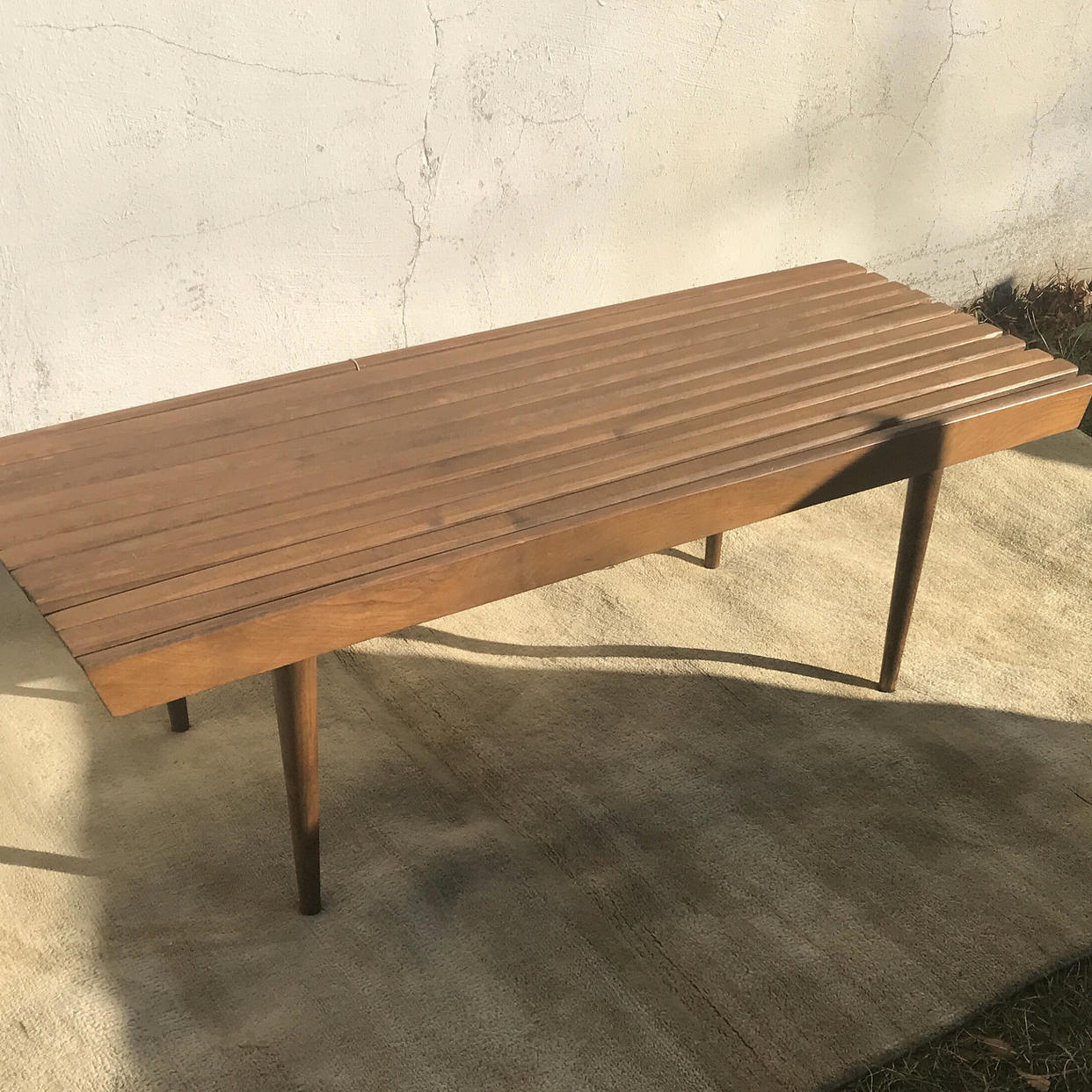 Vintage Mid Century Modern Slat Bench | Urban Interiors Baltimore ...