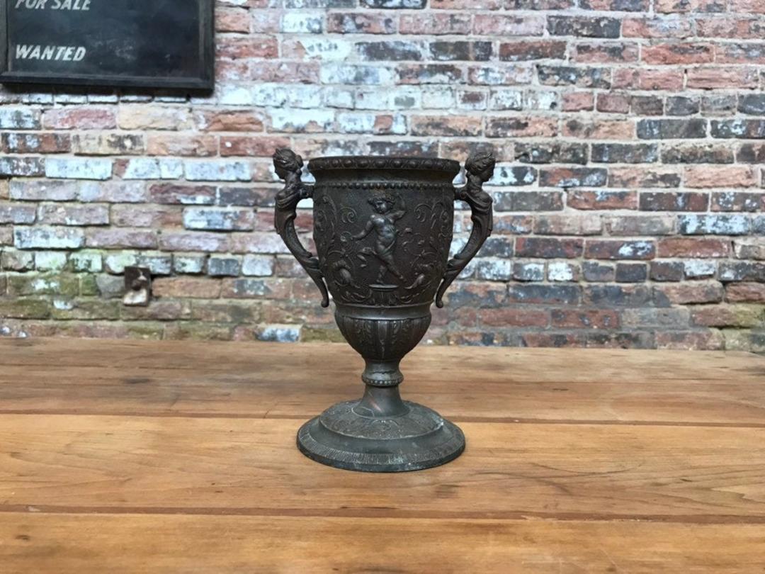 Antique Regency Chalice Angelic Design Figural Handles Vase | North ...