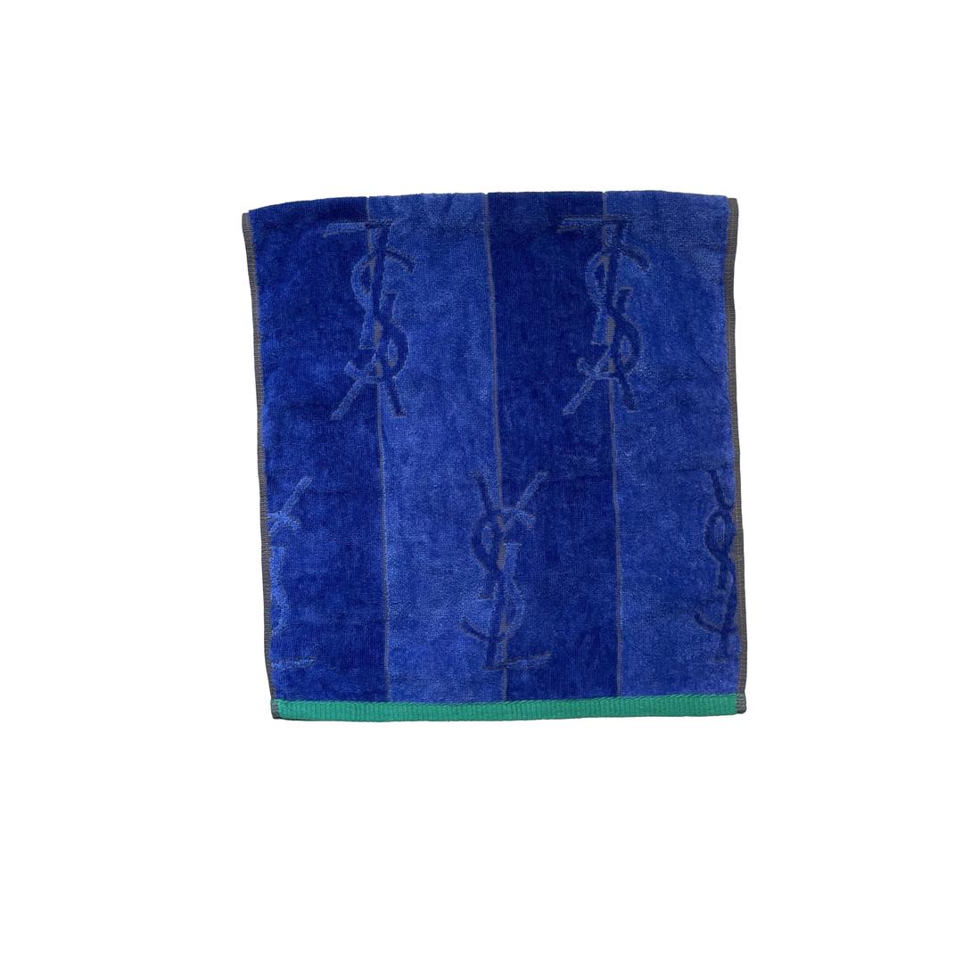 YSL Blue Logo Wash Cloth | Treasures of NYC | New York, NY