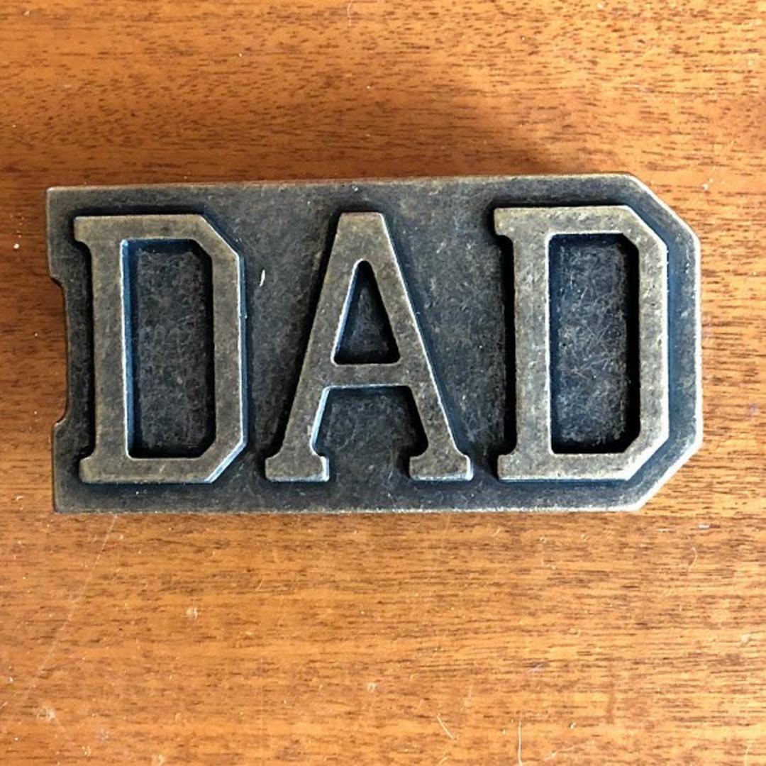 Vintage 1970s DAD Belt Buckle Cast Metal | Retro Warehouse ...