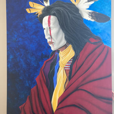 Native American Painting by Yellowman | Raven Pear Vintage ...