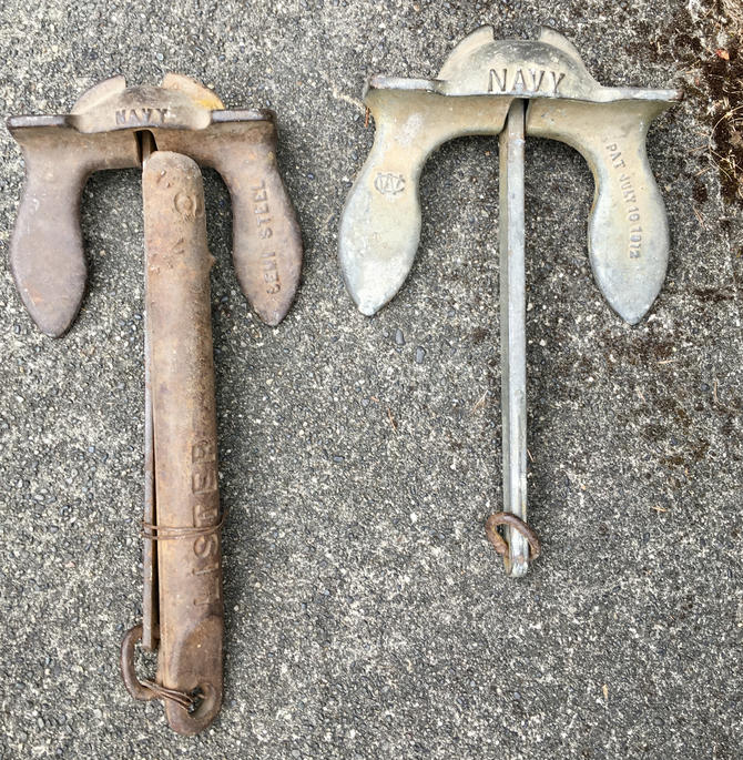 Vintage Navy Boat Anchors, Wilcox-Crittenden, Lister | Deco2Go ...