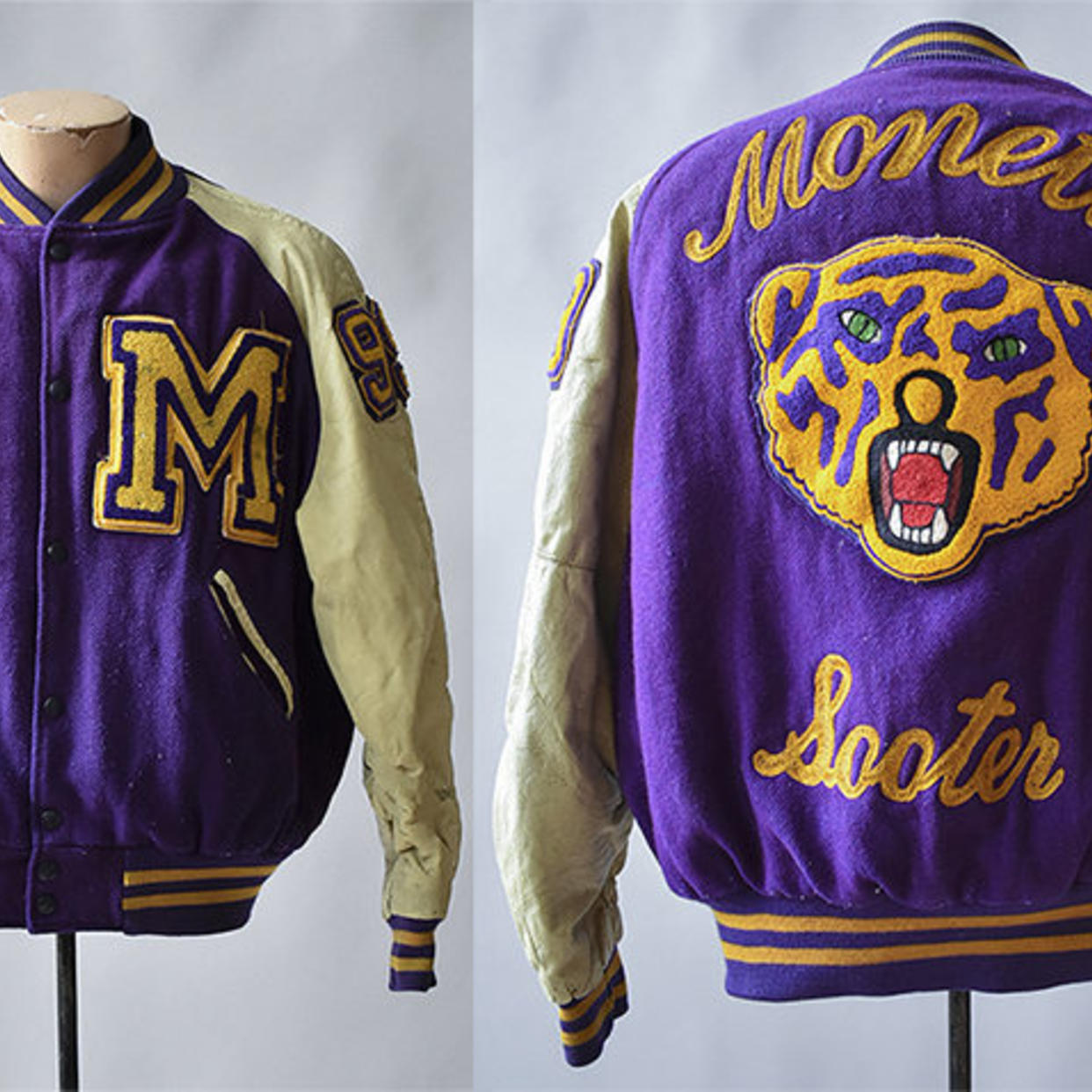Purple Letterman Tiger Jacket / Vintage Wool and Leather | Milk & Ice ...