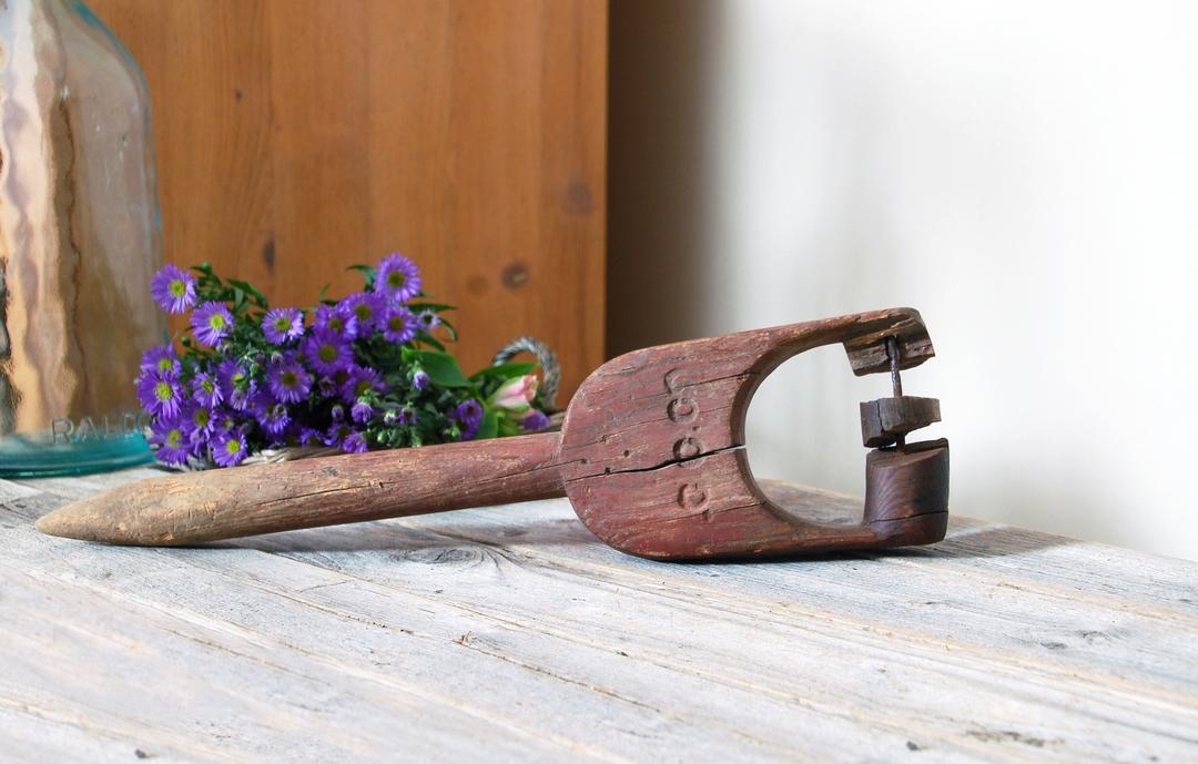 Antique garden dibber / antique wooden dibbler / primitive farm tool ...