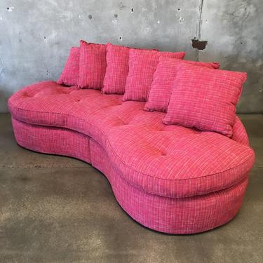 Vintage Custom Made Kidney Shaped Sofa Urban Americana Long Beach CA