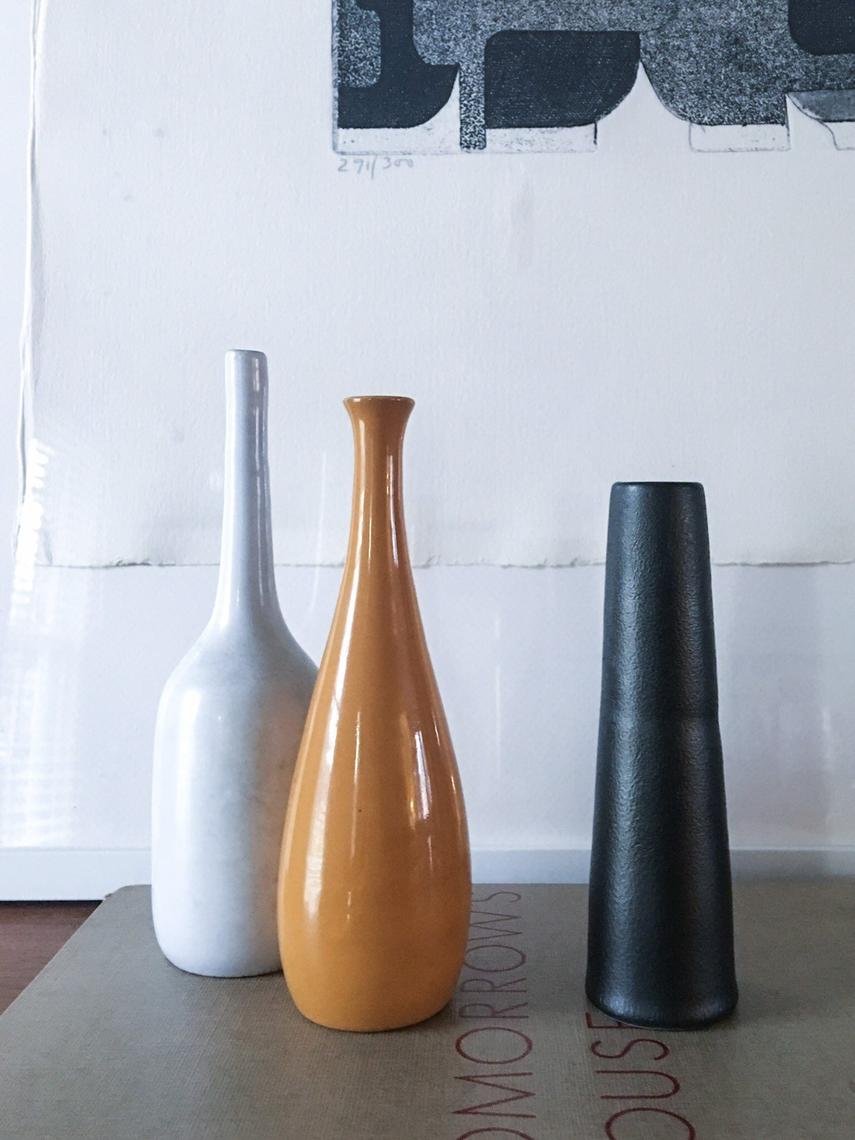 Raymor with Original Label Sticker Italy Vases Set Miniature Pottery ...