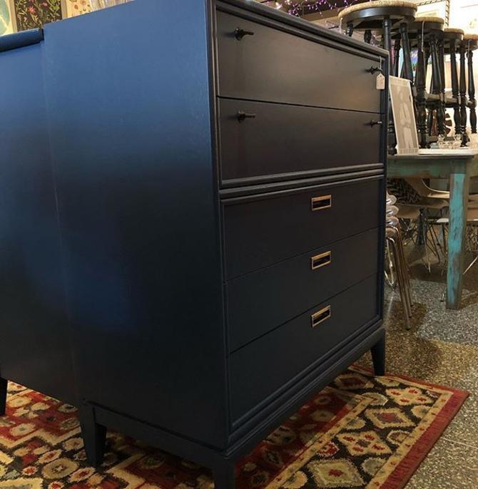 Navy Blue Chests 5 Drawers $575 | Miss Pixies | 14th Street ...