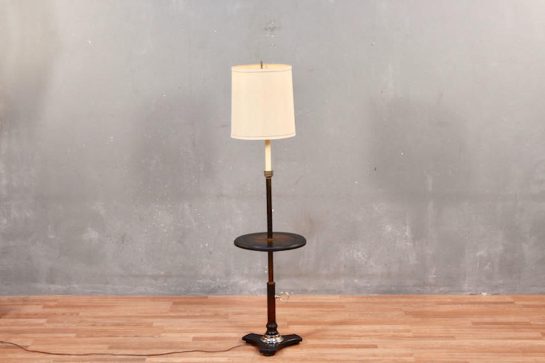 Wood & Brass Vignette Side Table Floor Lamp | Furnish Green | Midtown ...