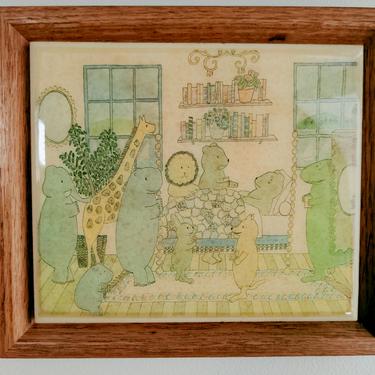Vintage Susan Verble Gantner Framed Art Tile | Get | The Feathered ...
