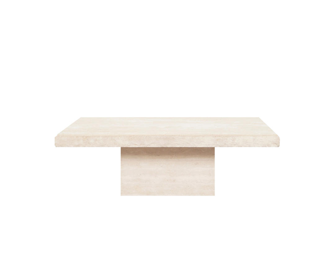 Italian Modernist Live Edge Travertine Coffee Table | Danish Modern NoHo | Burbank, CA