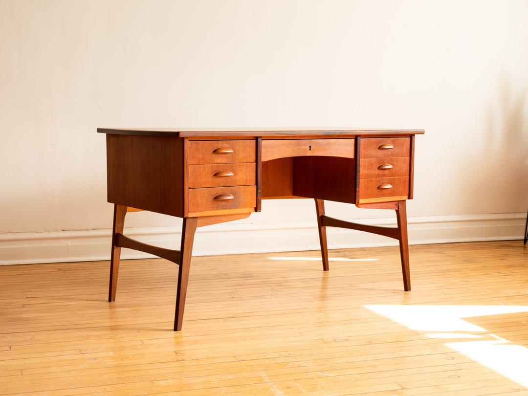Danish Mid Century Modern Splayed Leg Desk | Spaced Out Studio | Albany ...