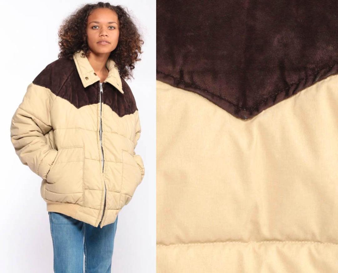 Western Puffy Coat Puffer Jacket Ski Jacket Retro 70s Winter | Shop ...